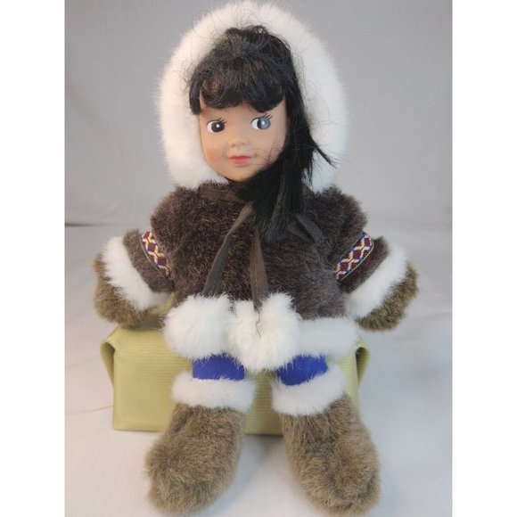 Toys | Artic Circle Skimo Girl Doll Anchorage Alaska Plush Stuffed 9 ...